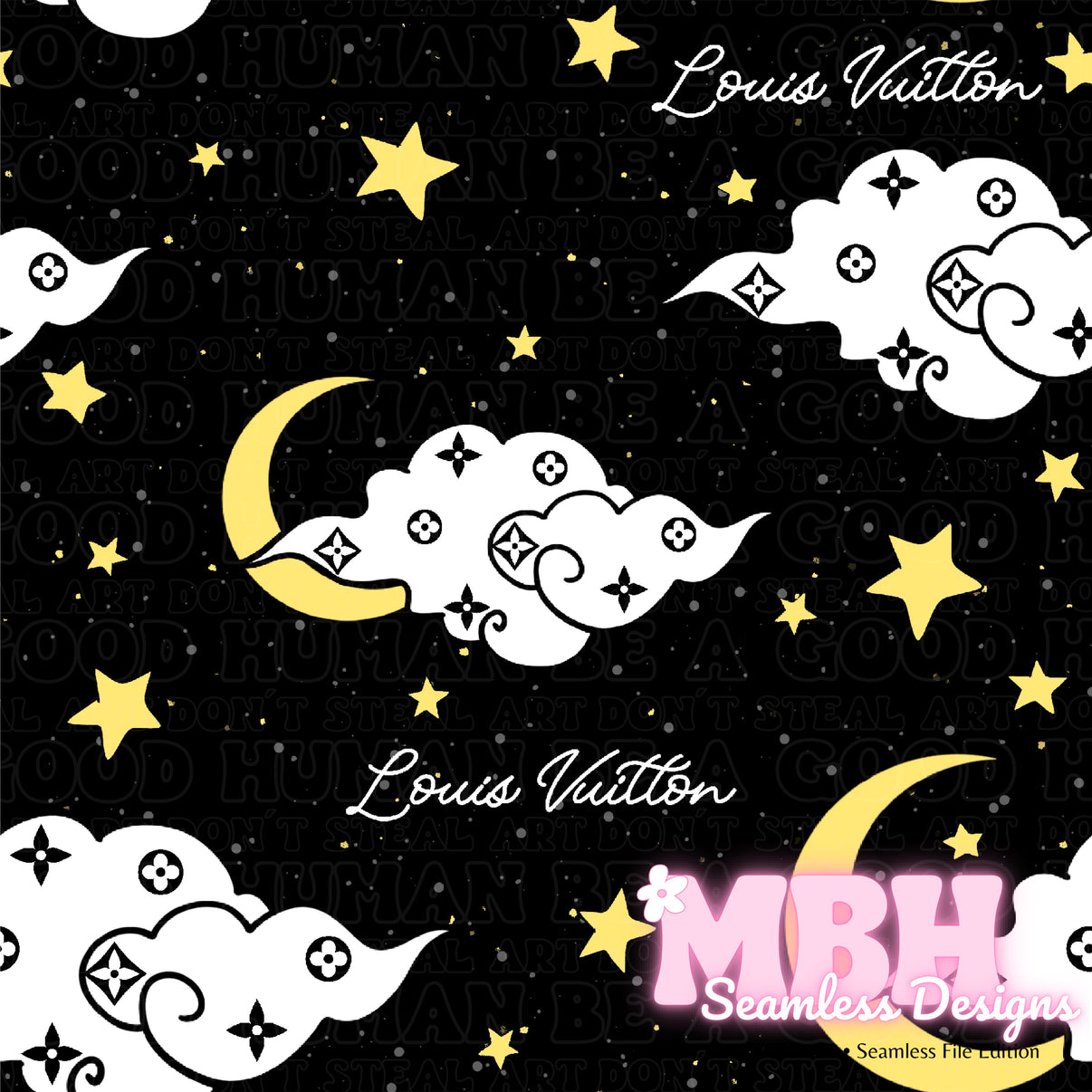 Boujee Starry Night Seamless Pattern – MBH Seamless Designs