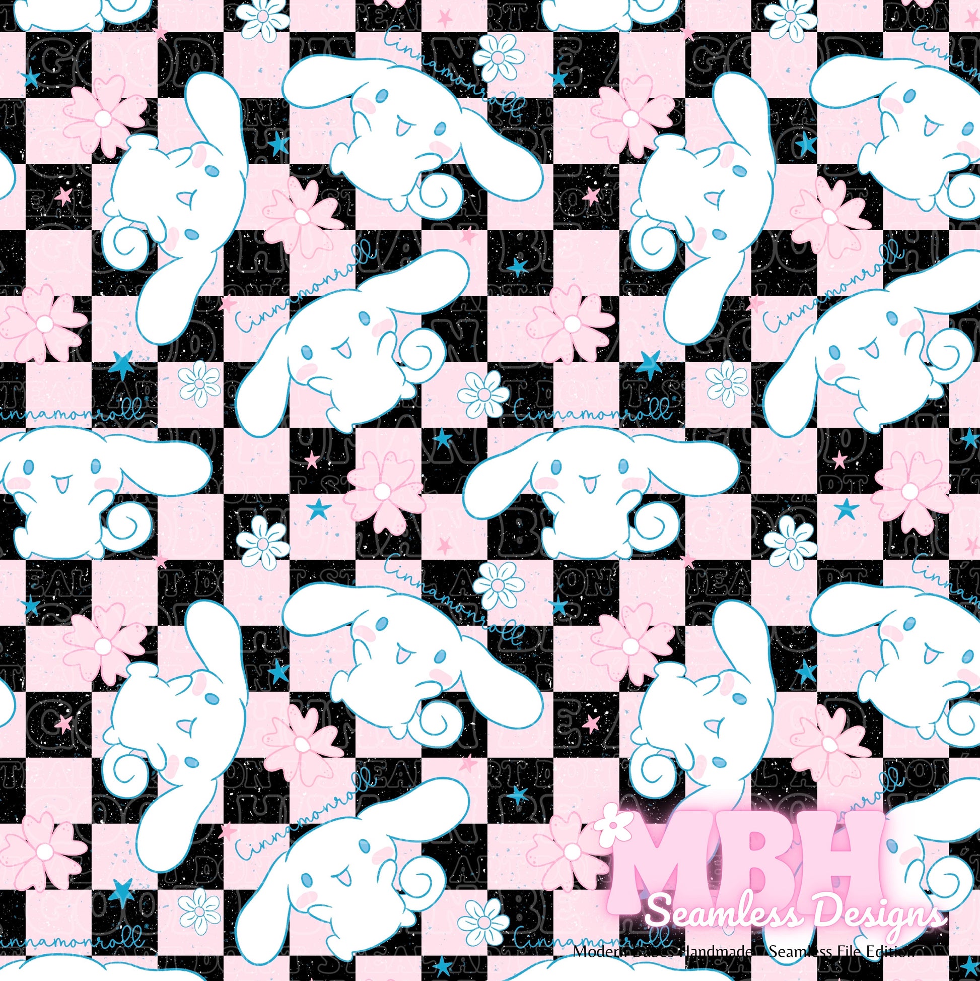 Cinnamonroll Checkered Seamless 2 Colorways Seamless Pattern – MBH ...