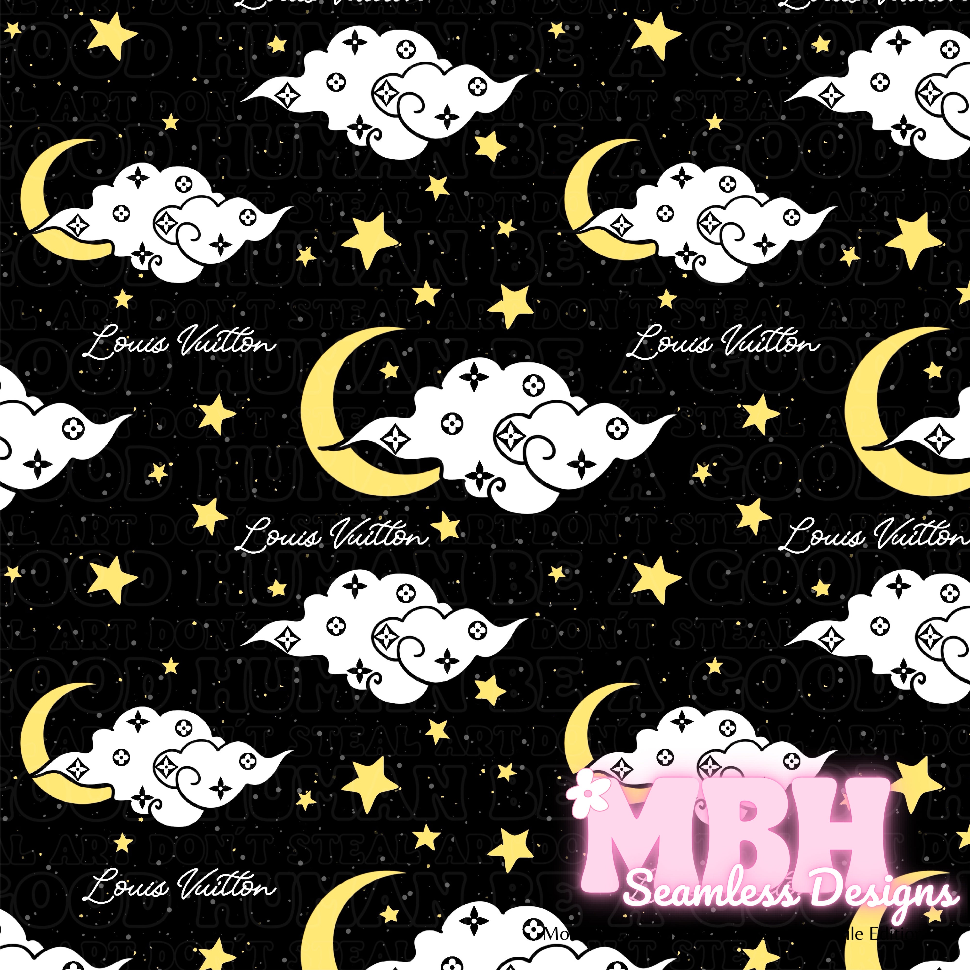 Boujee Starry Night Seamless Pattern – MBH Seamless Designs