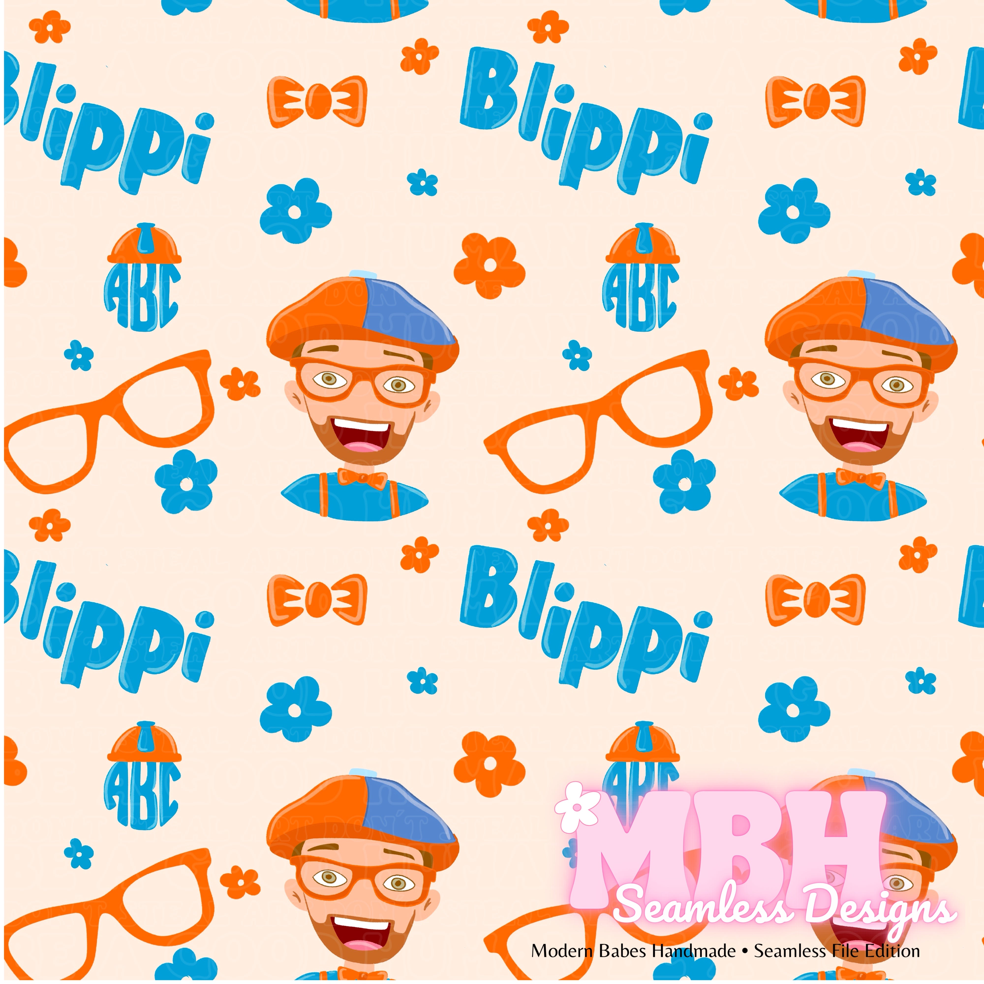 Floral Blippi Seamless Pattern MULTIPLE COLORWAYS – MBH Seamless Designs