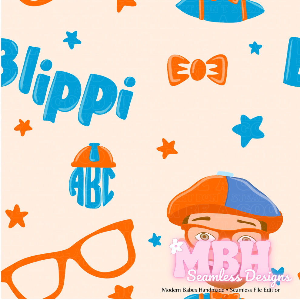 Starry Blippi Seamless Pattern MULTIPLE COLORWAYS – MBH Seamless Designs